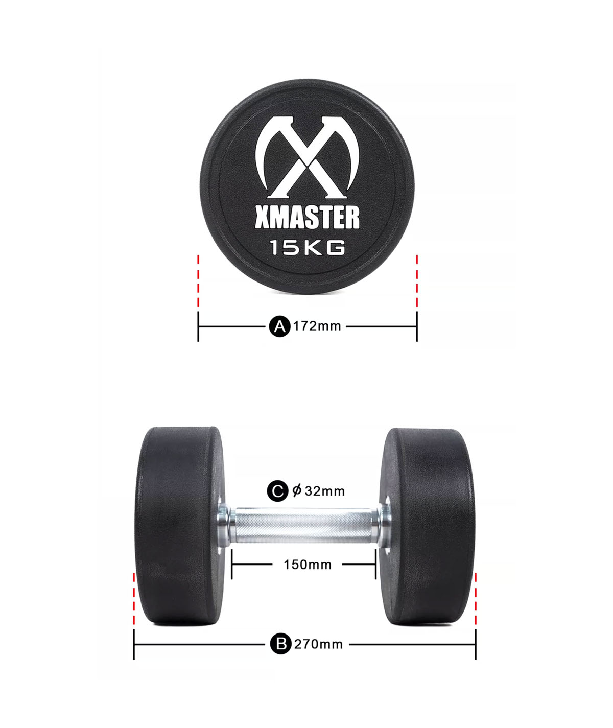 XMASTER CPU圆头哑铃 – 有片铁